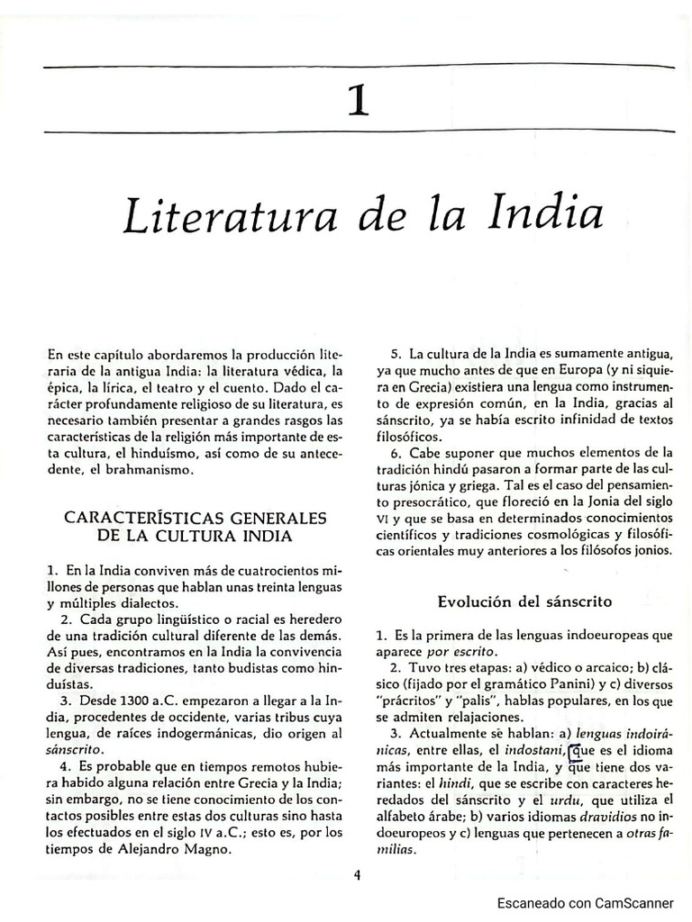 Literatura de La India | PDF