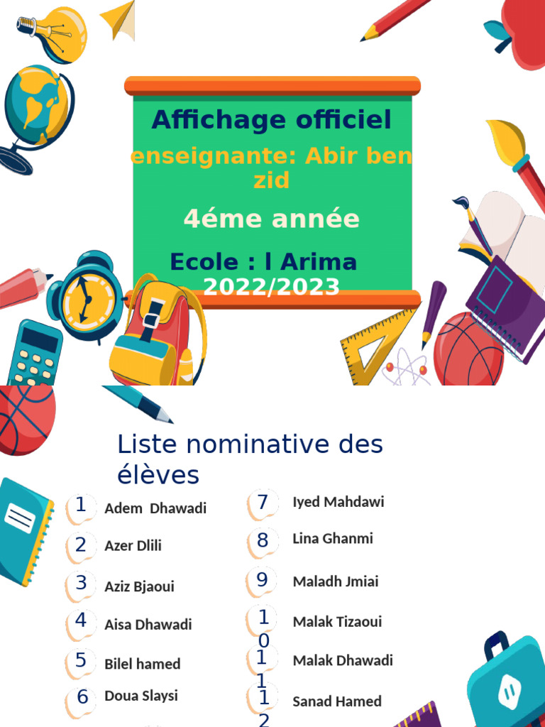 Affichage 4éme | PDF