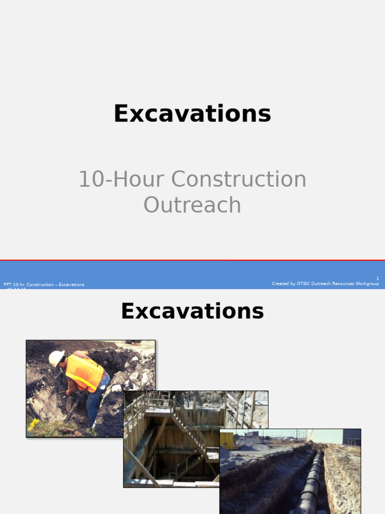 Construction Excavations | PDF
