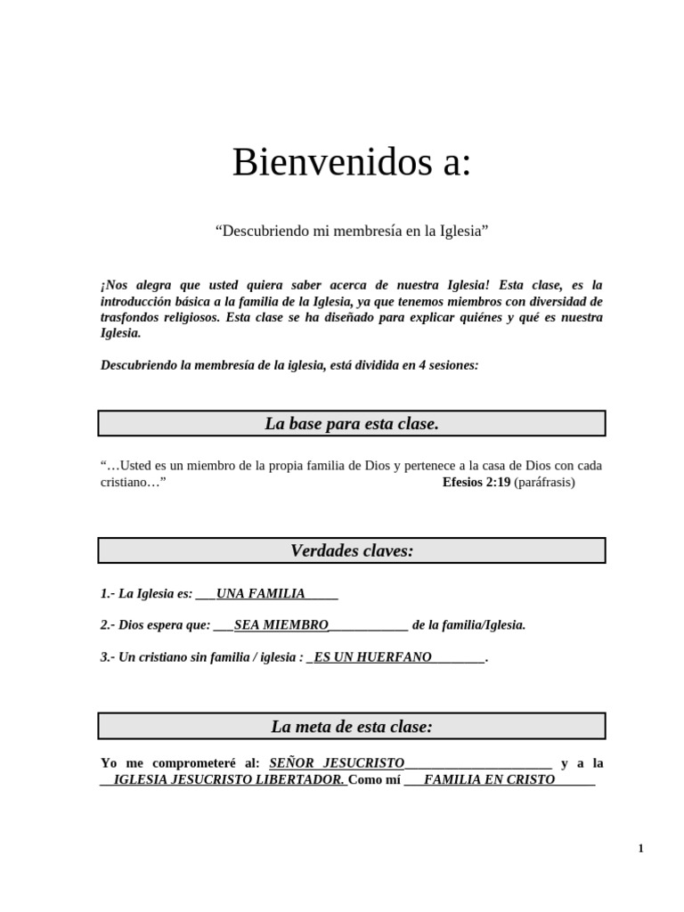 Descubriendo Mi Membresia en La Iglesia | PDF | Bautismo | Ciencias ...