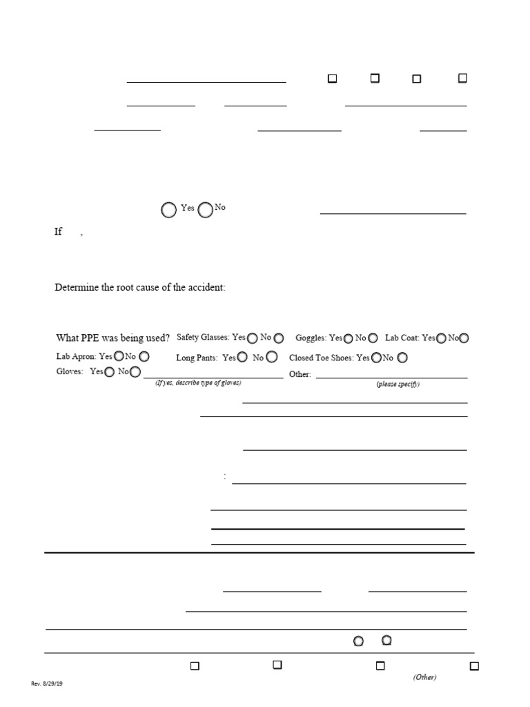 Laboratory Incident Report Example | PDF