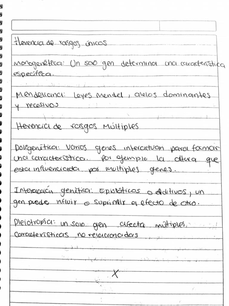 Herencia de rasgos únicos | PDF