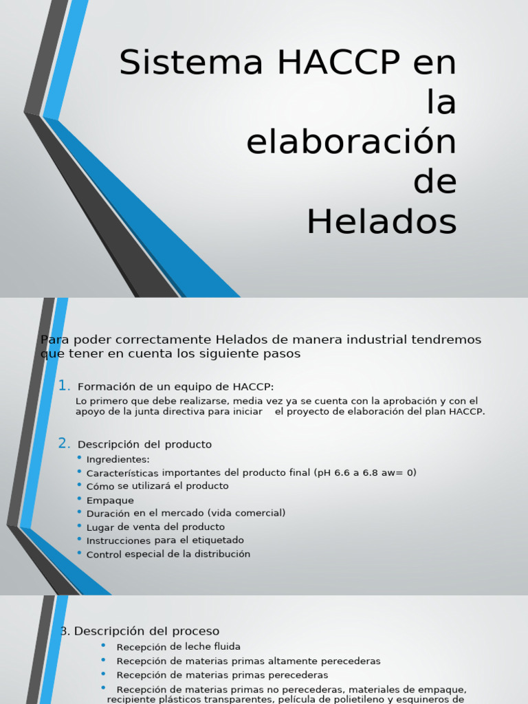 Sistema HACCP en La Elaboracion de Helados | PDF
