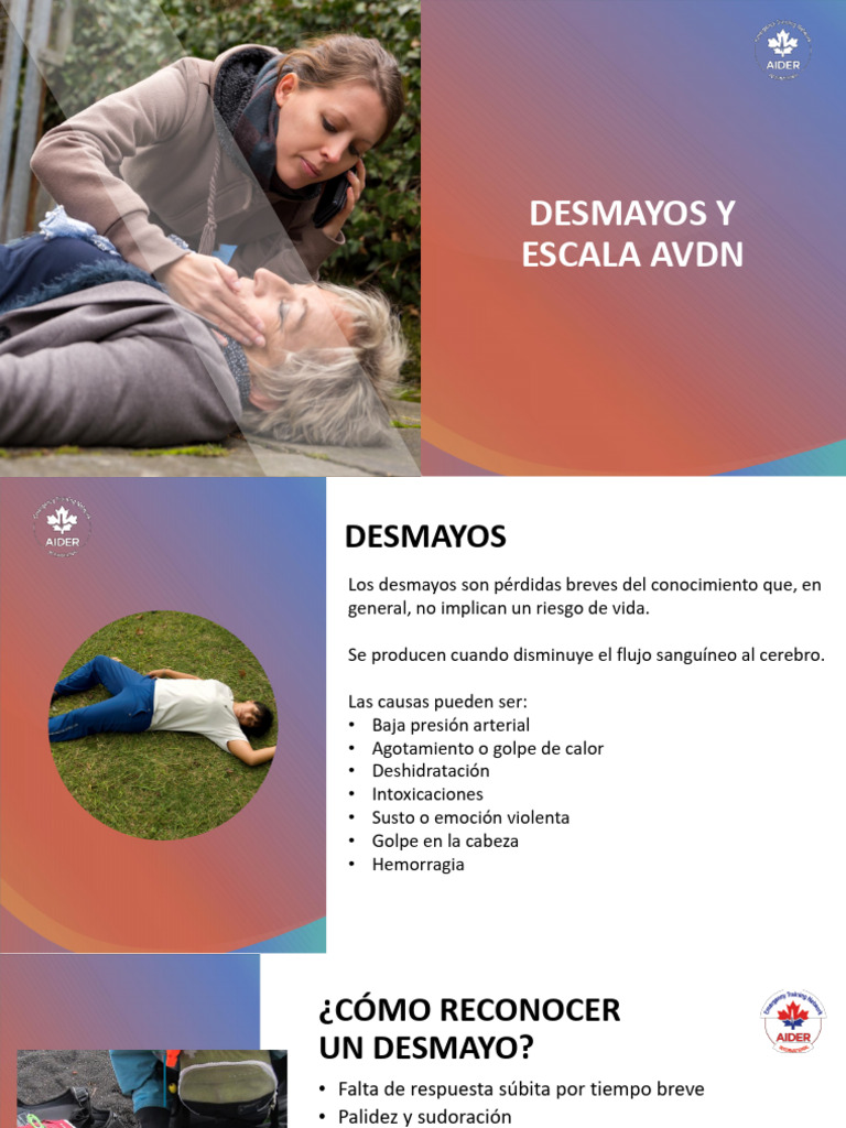 desmayos y escala avdn | PDF