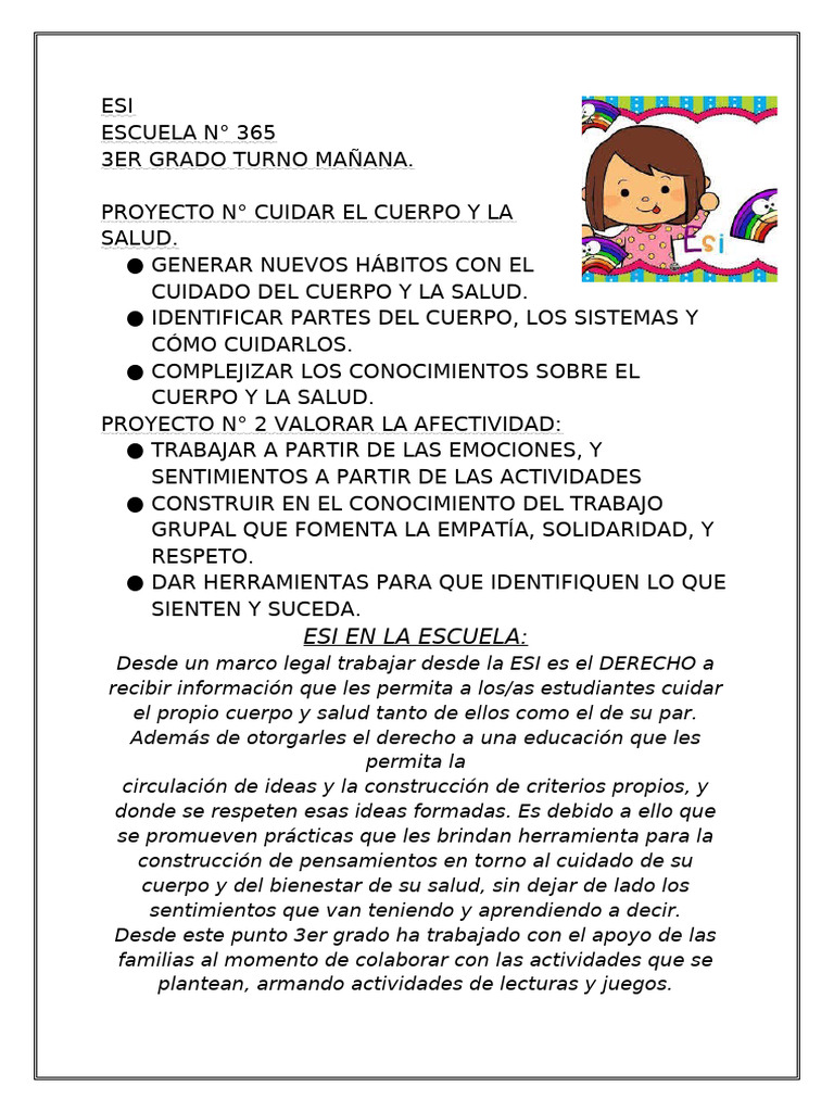 Esi en La Escuela | PDF