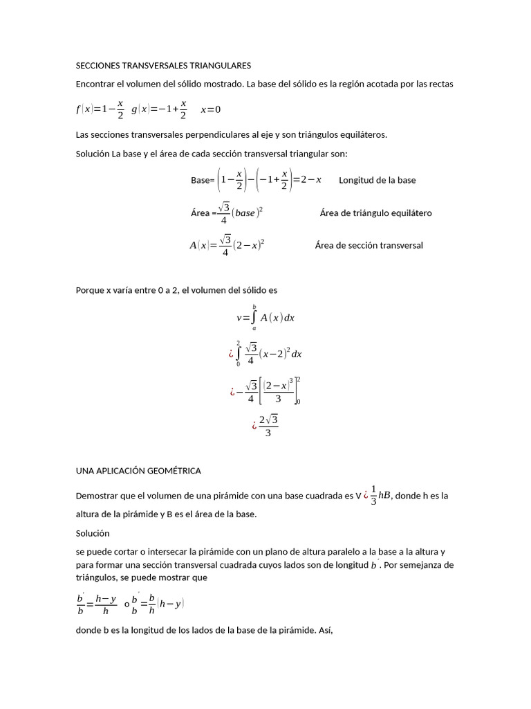 Secciones Transversales Triangulares | PDF