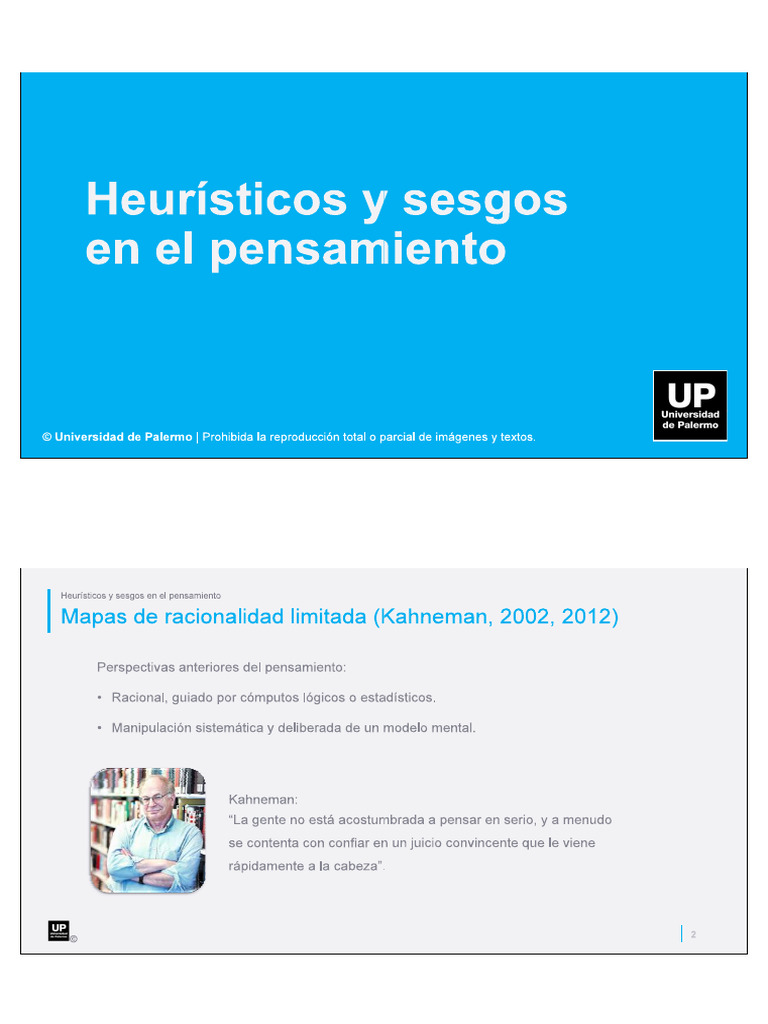 Heurísticos y Sesgos CPL | PDF