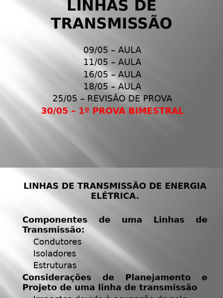Linhas de Transmissão | PDF