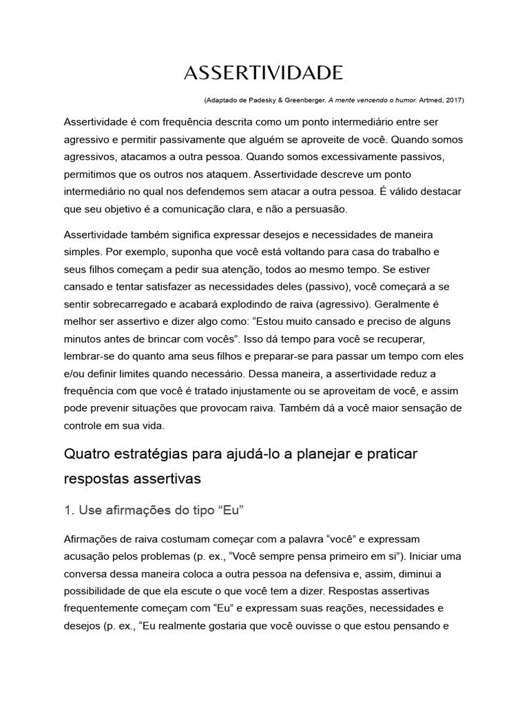 Assertividade | PDF