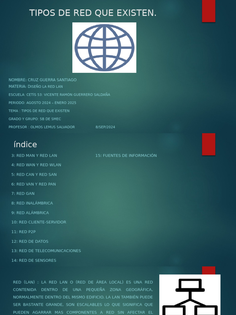 Cruz Guerra Santiago 5b de Smec Tipos de Red Que Existen | PDF