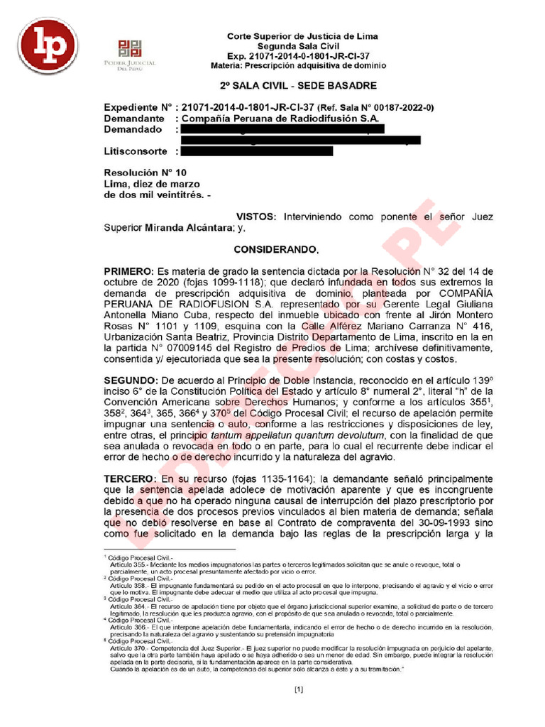Expediente 21071 2014 0 1801 JR CI 37 LPDerecho - PDF - 20240924 - 201506 - 0000 | PDF