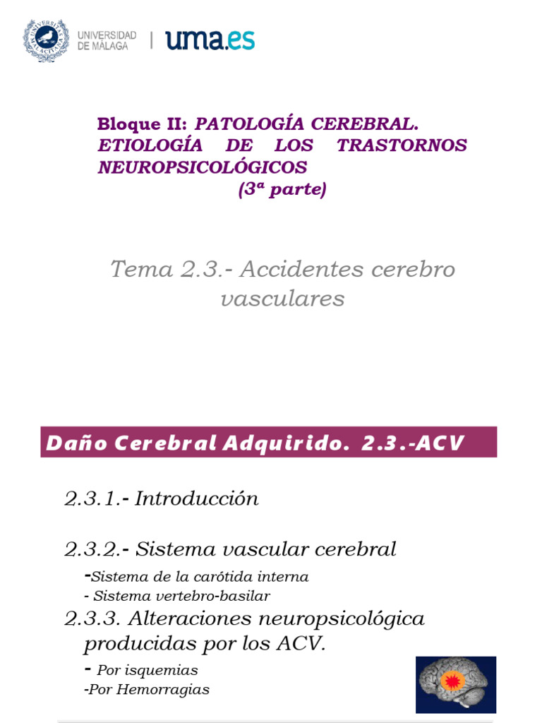 Tema 2 (3 Parte) - ACV | PDF | Angiografia | Angiologia