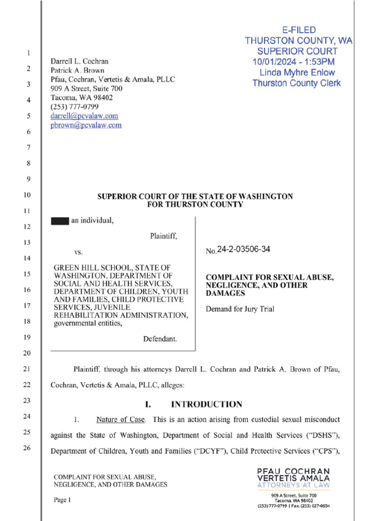 Lawsuit against Green Hill | PDF