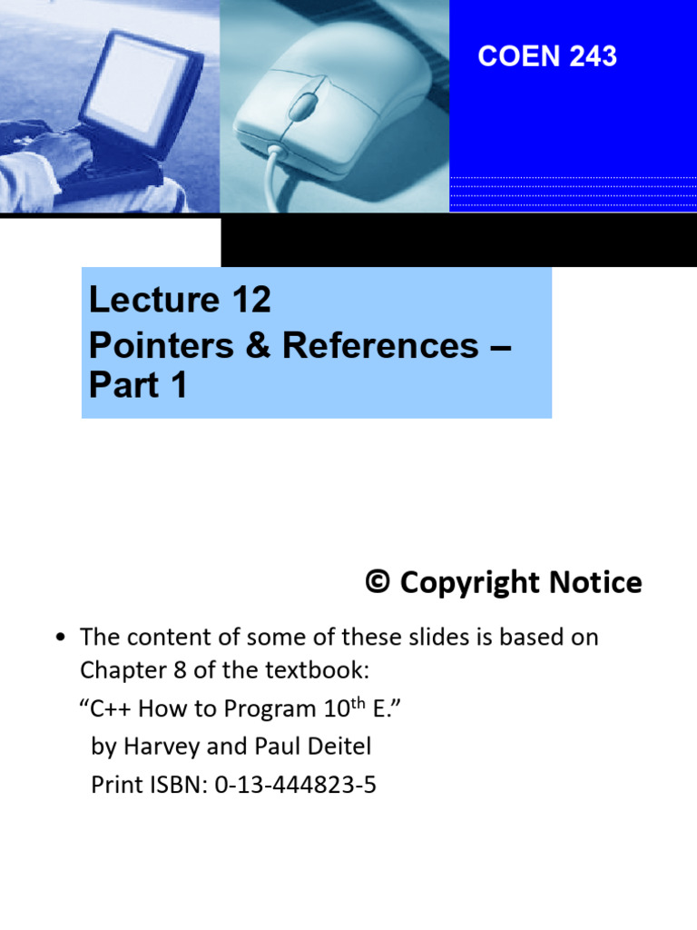 Lec12 PointersReferencesPart1 | PDF