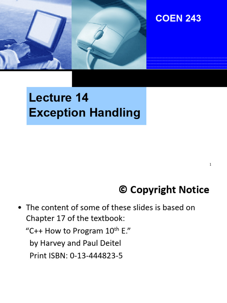 Lec14-ExceptionHandling | PDF