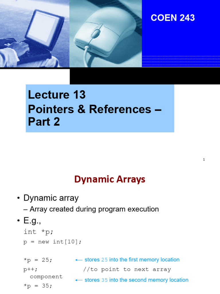 Lec13 PointersReferencesPart2 | PDF