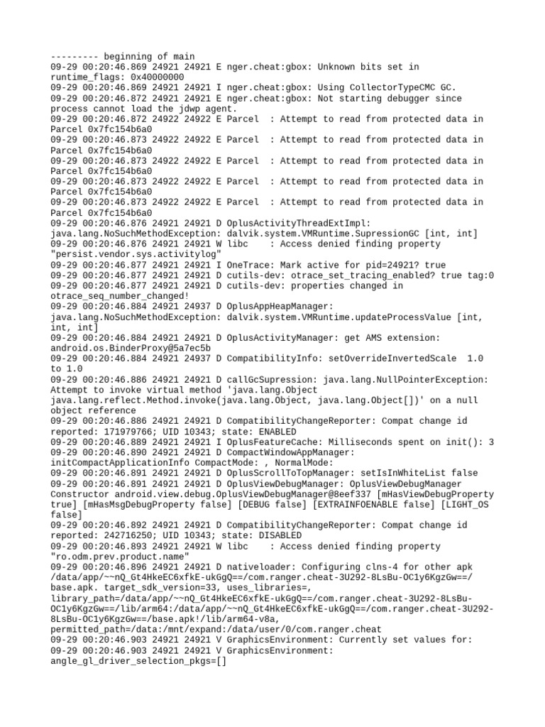 Com.ranger.cheat Logcat | PDF