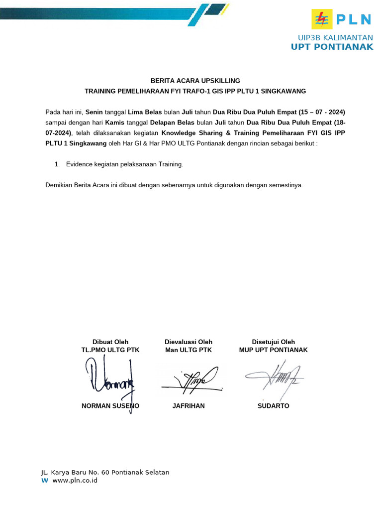 Ba Upskilling Har Gis Ipp Pltu 1 SKW | PDF