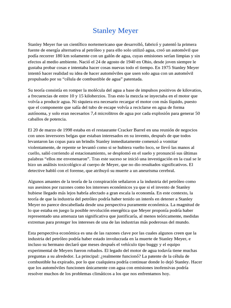 Stanley Meyer | PDF