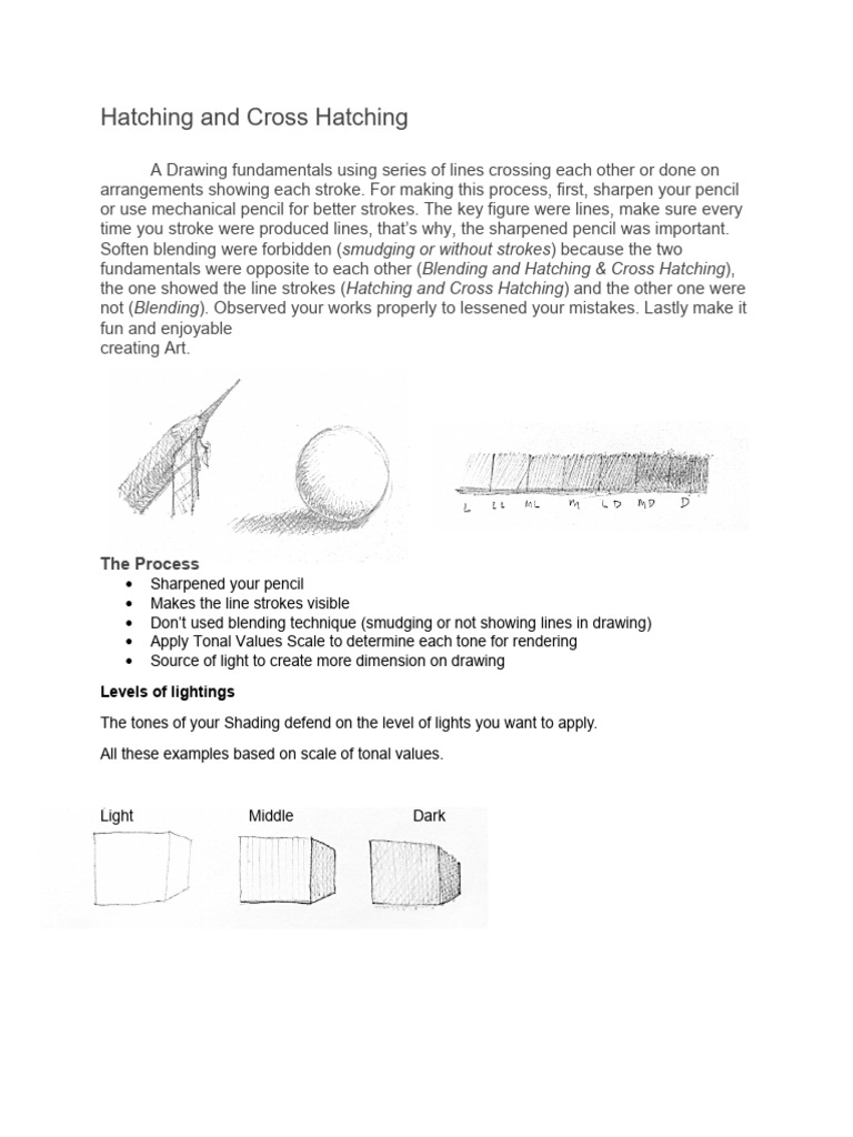 Drawing with Hatching Techniques | PDF | Art