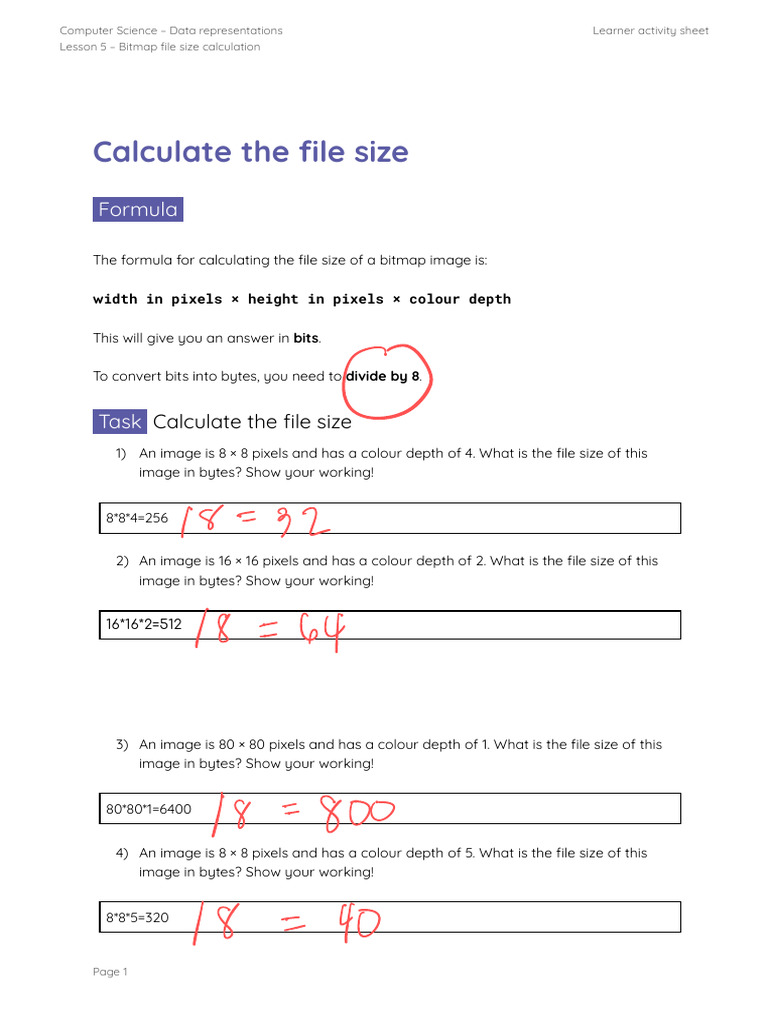 Edited - File Size Calculation | PDF