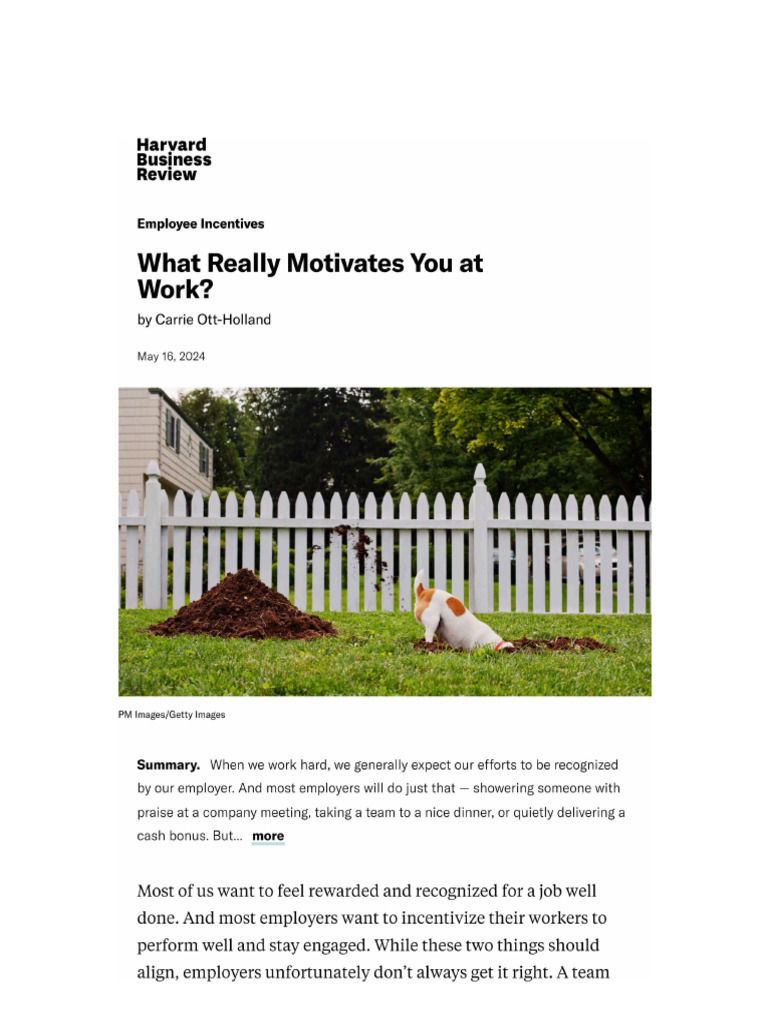 What Really Motivates You at Work | PDF