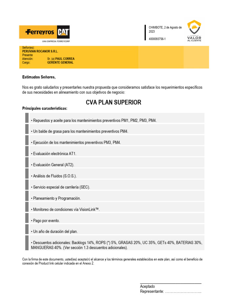 4000093756-1 CVA SUPERIOR 140K personalizado | PDF