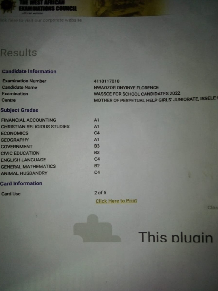 Olevel Result | PDF