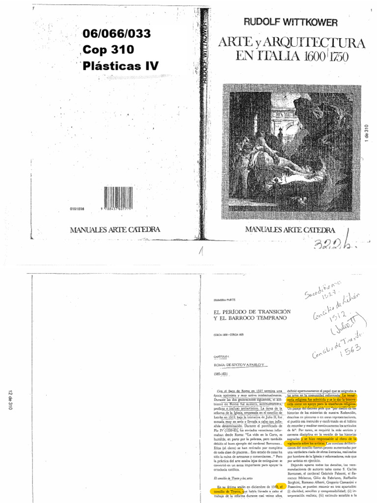 Wittkower, R. - Arte y Arquitectura en Italia 1600-1750 | PDF