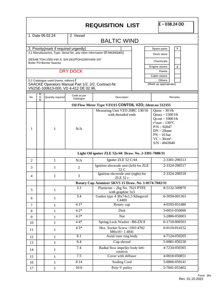 E 038.24 Boiler Burner Dry Dock | PDF