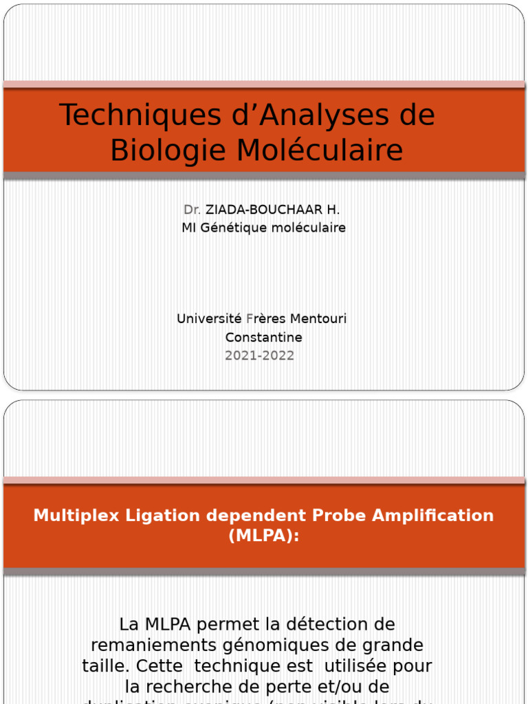 Cours 4 MLPA | PDF
