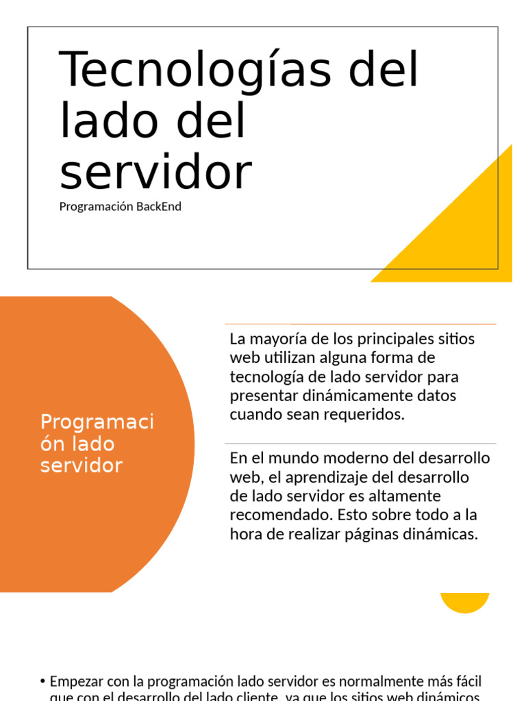 Tecnologías Del Lado Del Servidor | PDF