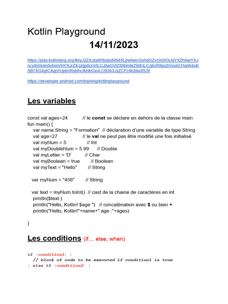 Formation Kotlin | PDF