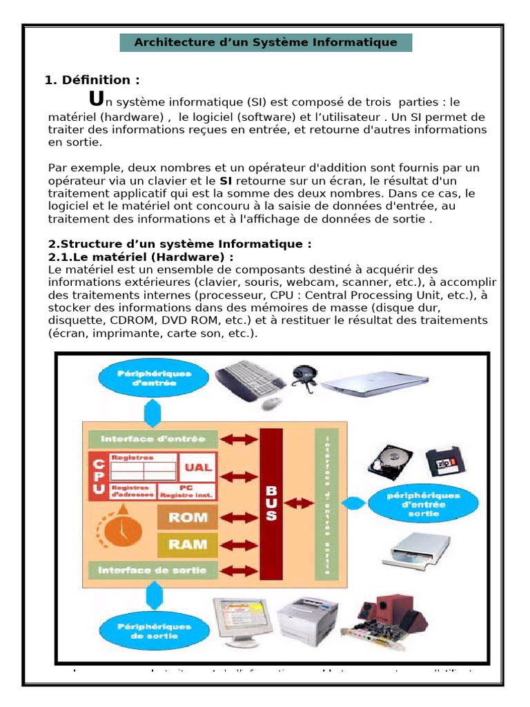 Cours Architecture Des Ordinateurs | PDF