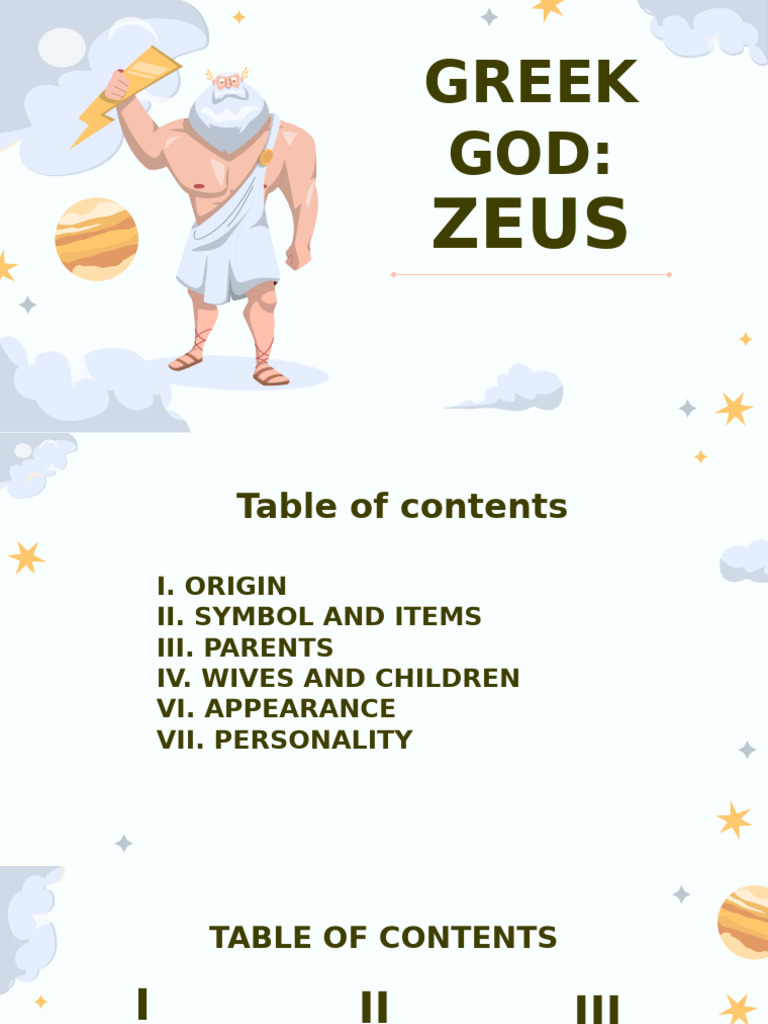 mythology—zeus report | PDF