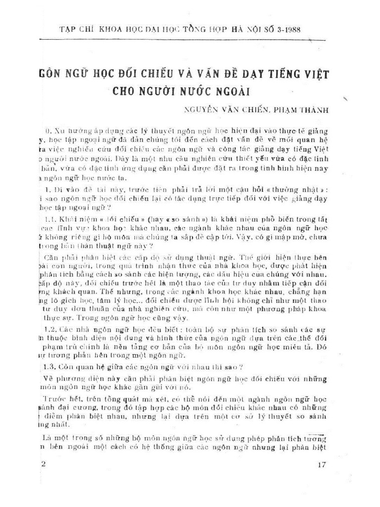 NNHDC Trong Day Tieng Viet Cho Nguoi Nuoc Ngoai | PDF