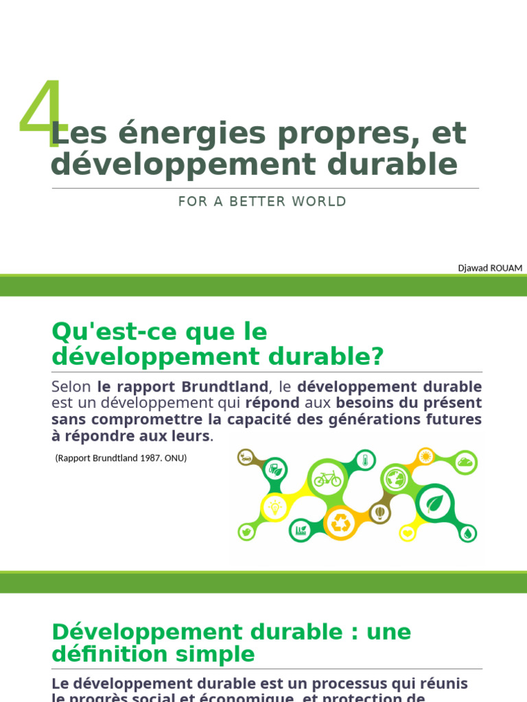 Les Énergies Propres, Et Développement Durable | PDF