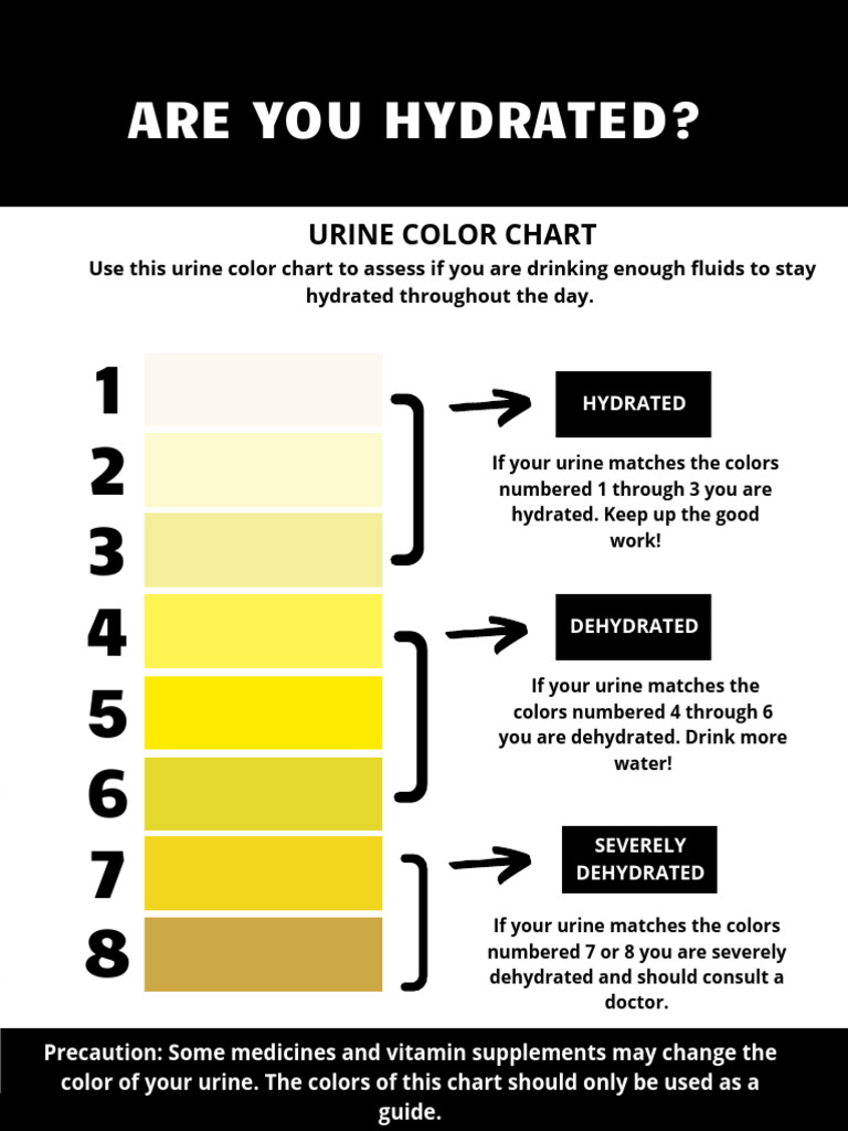 Urine Chart - Hydration | PDF