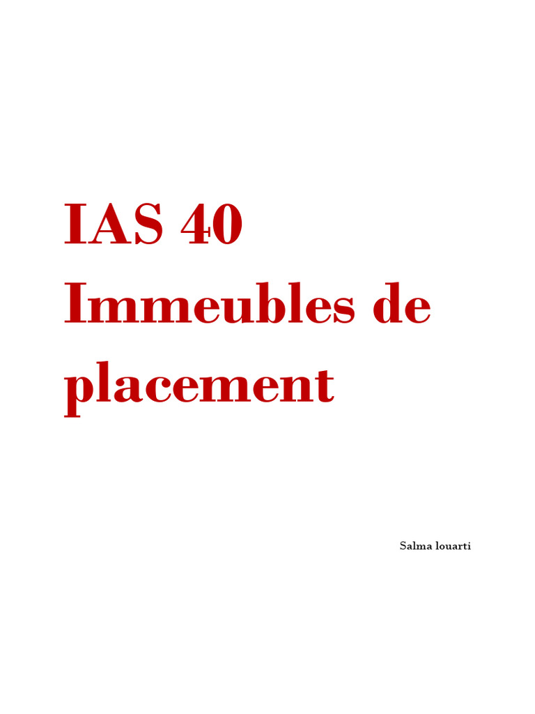 L'ias 40 | PDF