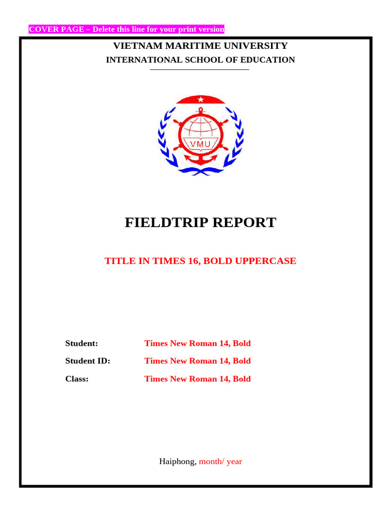 Format For Fieldtrip Report | PDF