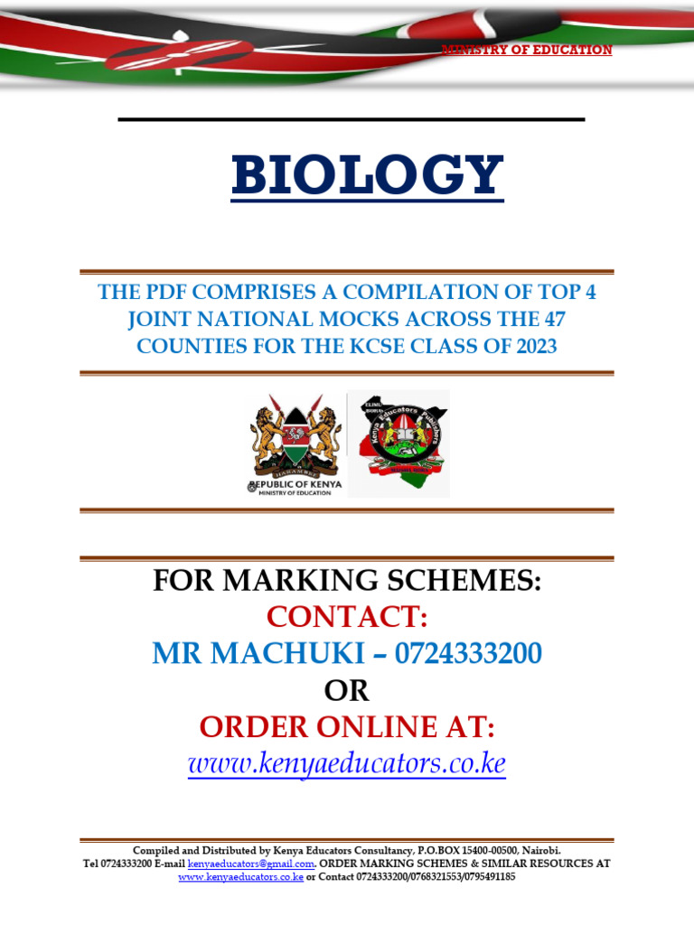 Bio Kcse 2023 Regional Mocks | PDF