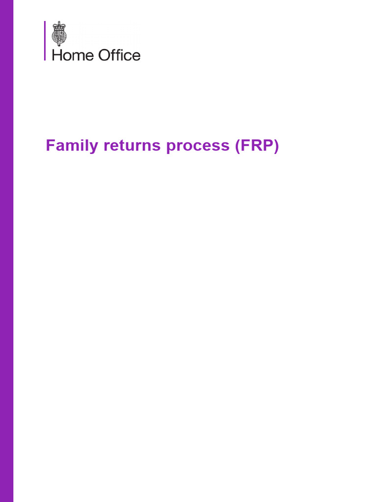 Family Returns Process v6.0 Gov Uk | PDF