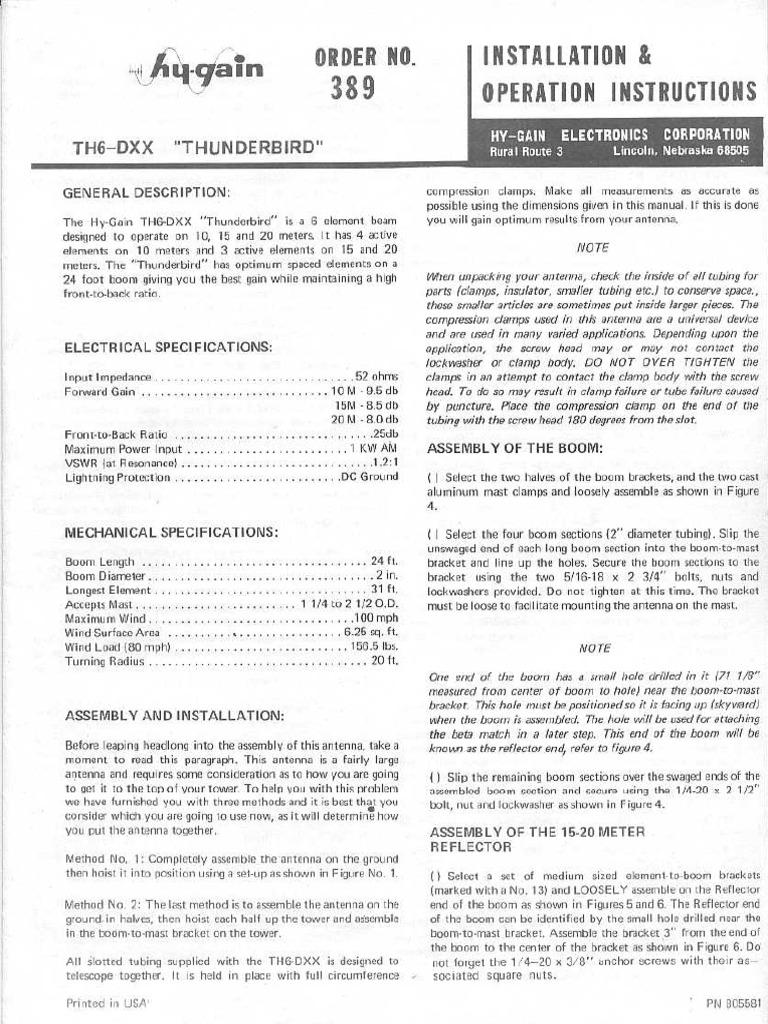 Hy-gain_TH6-DXX (1) | PDF