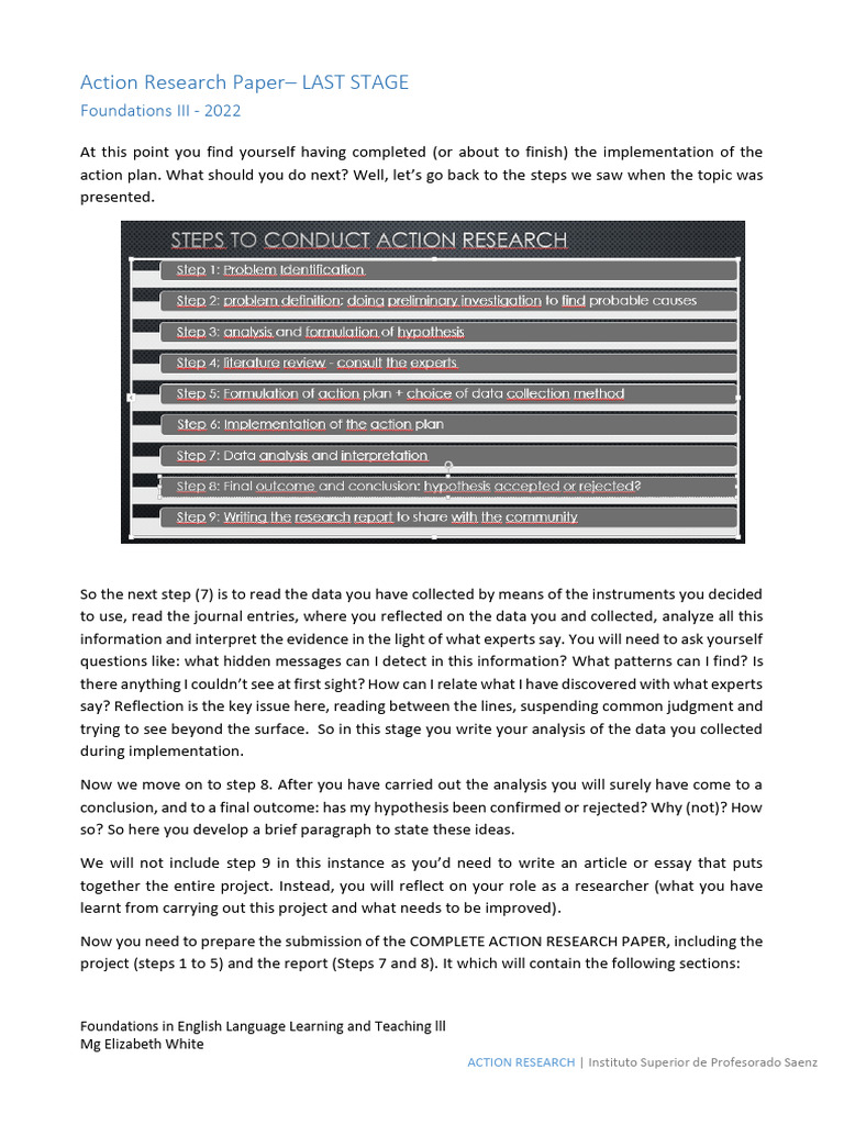 Action Research Paper - Final Submission 2022 | PDF