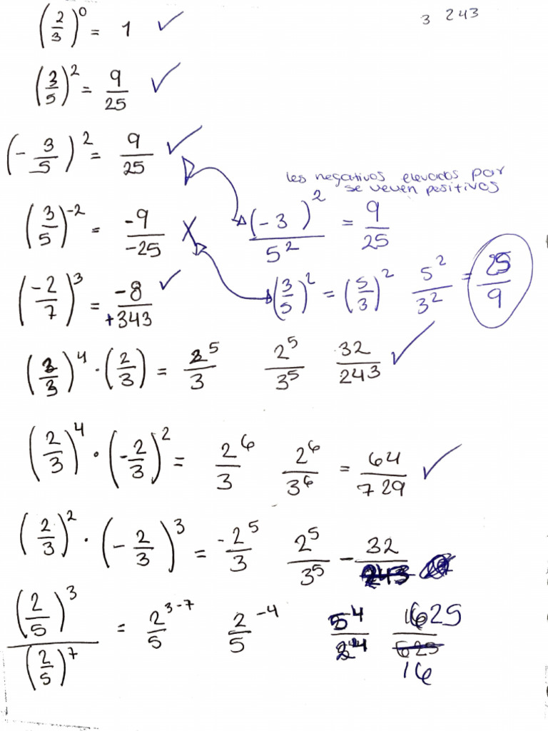 Propiedades de Los Exponentes | PDF