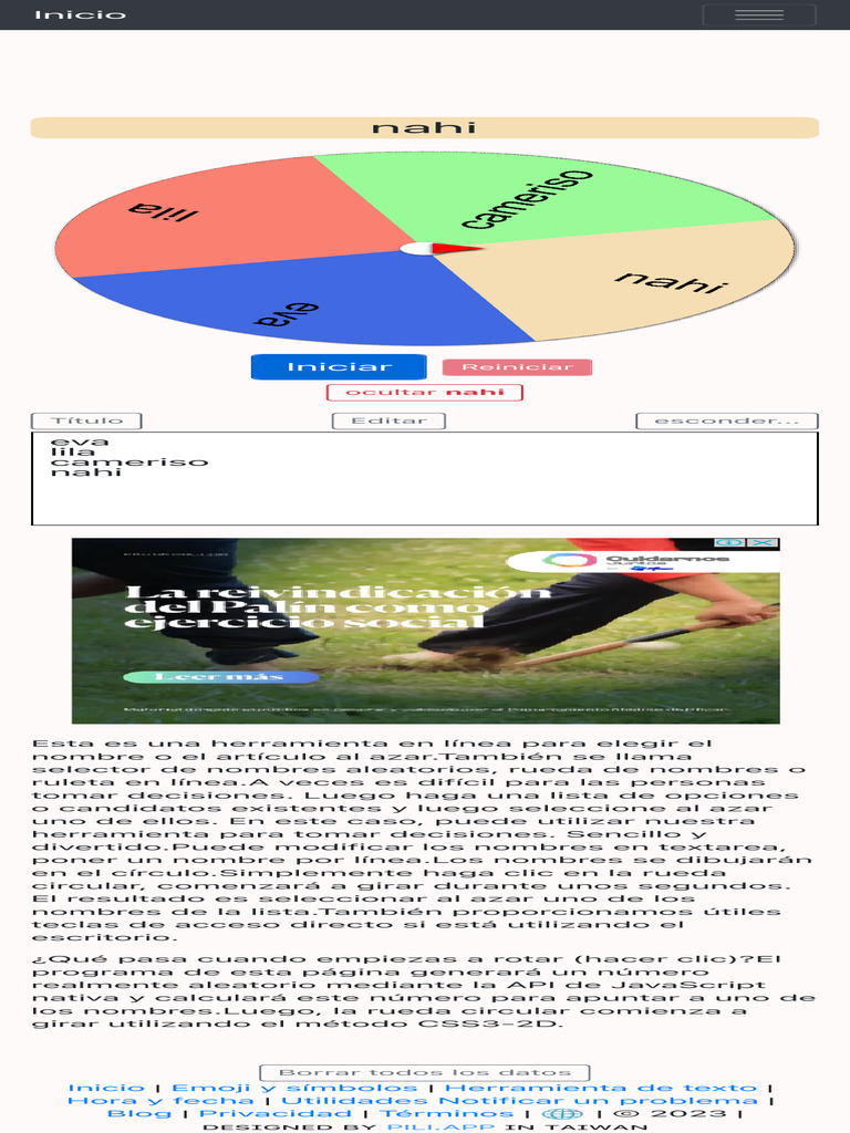 La Ruleta Aleatoria | PDF