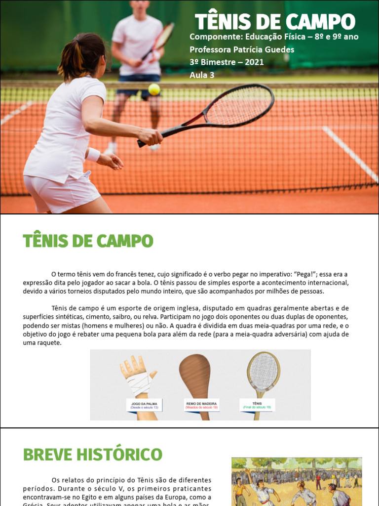 Aula 3 - Tênis de Campo | PDF