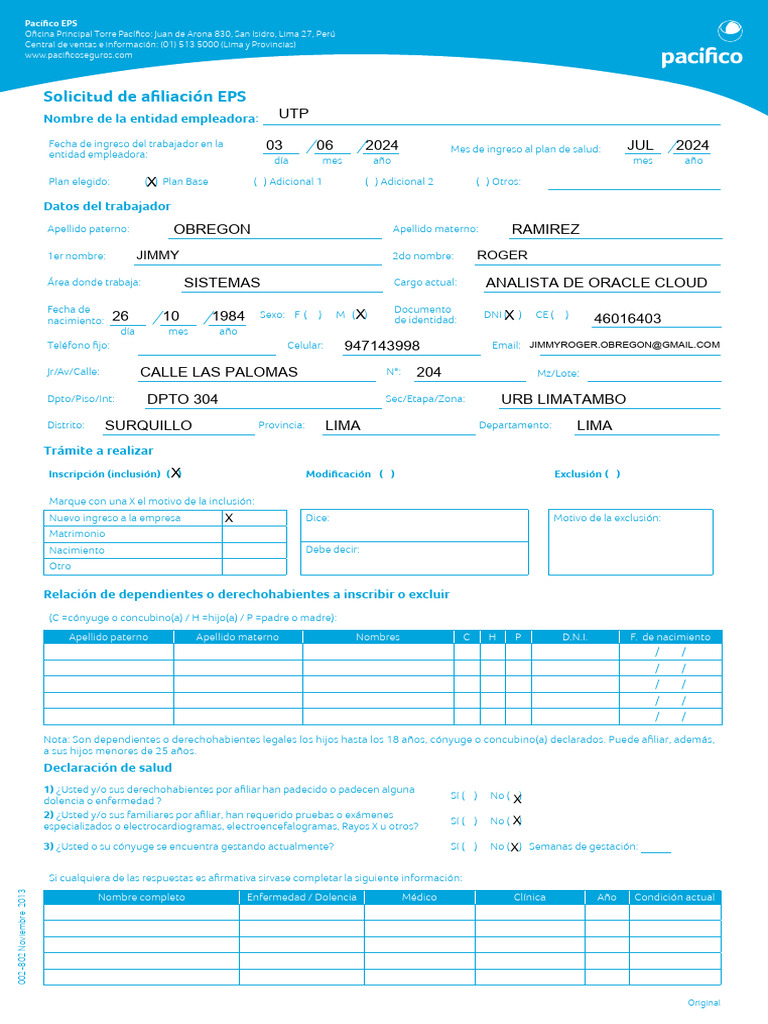 Formato de afiliación | PDF