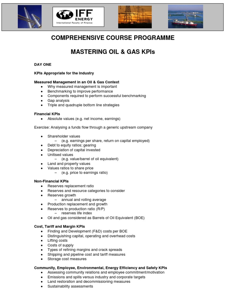Mastering Oil and Gas KPIs | PDF | Petroleum | Fossil Fuels