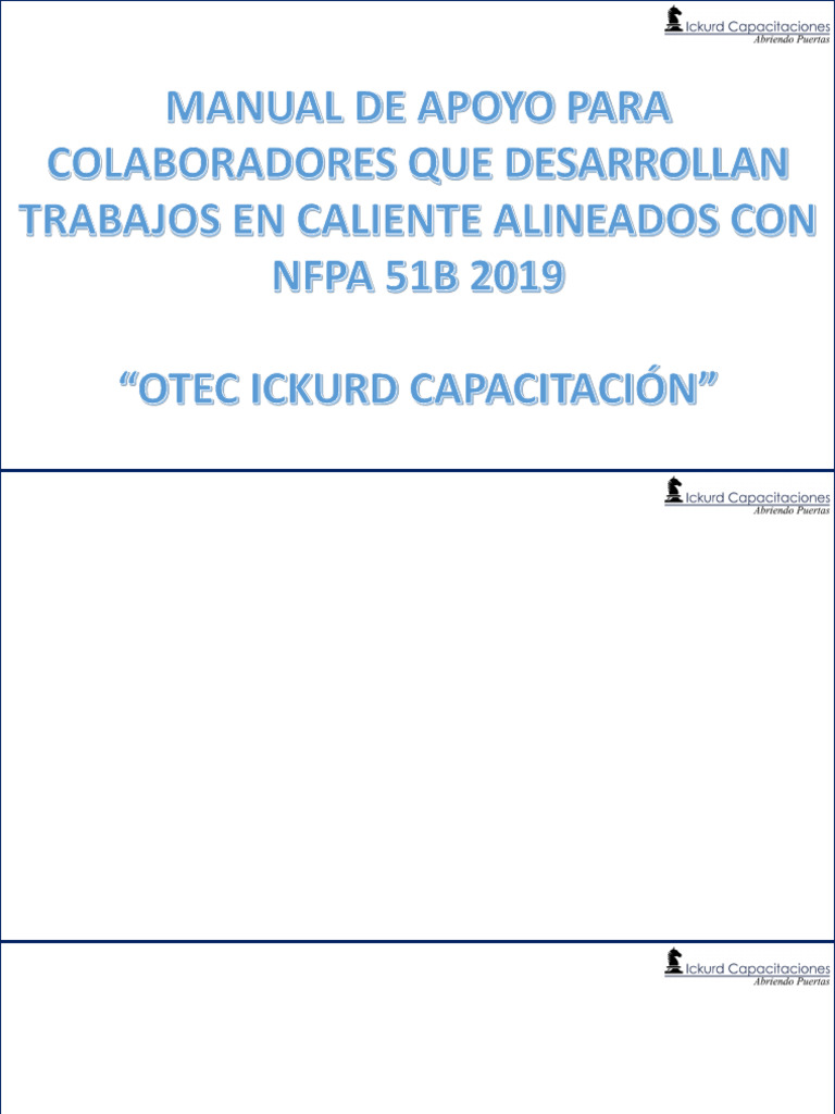 Manual NFPA 51B para Trabajos en Caliente | PDF | Soldadura | Hogar ...